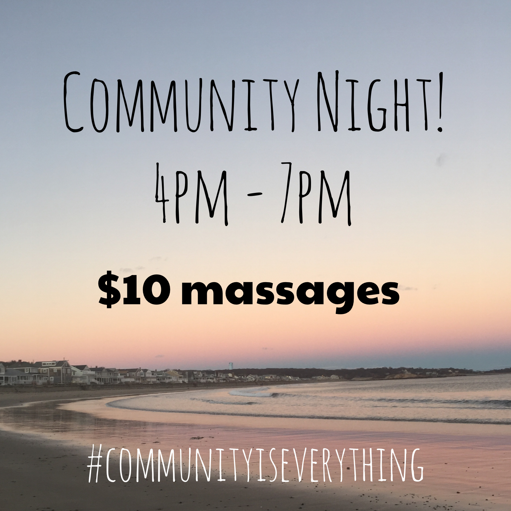 Community Night! $10 massages at Saltwater Massage Studio – Cape Ann ...