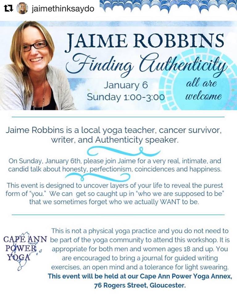 Finding Authenticity with Jaime Robbins – Cape Ann Wellness